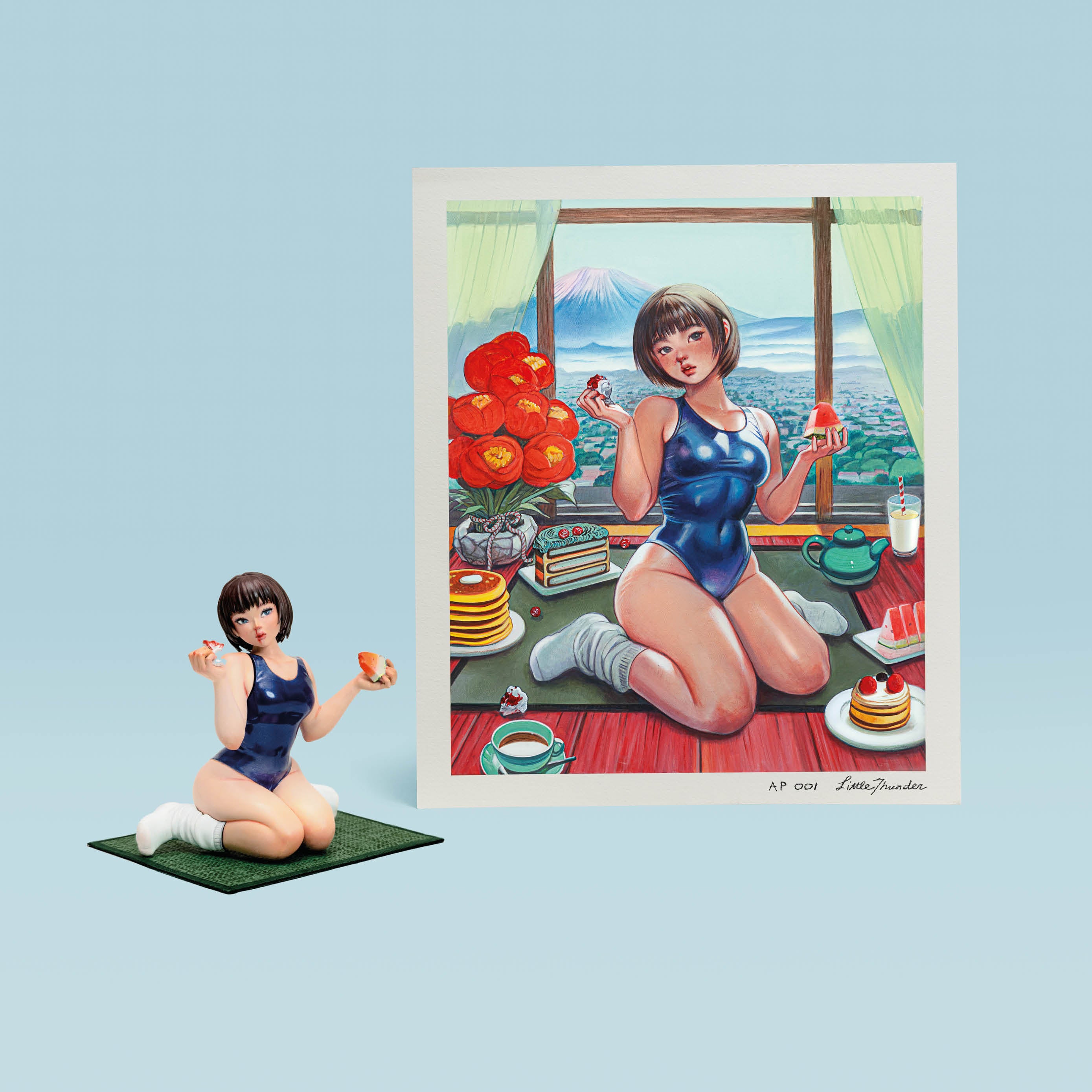 Nosebleed Girl (Sculpture and Print Set) – DDTStore